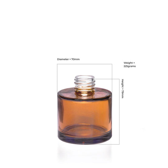 100ml Amber Glass Round Karen Diffuser Bottle