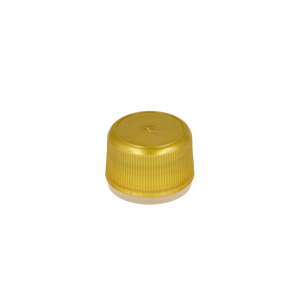 Bottle Caps - 18mm Gold Plastic Screw Cap