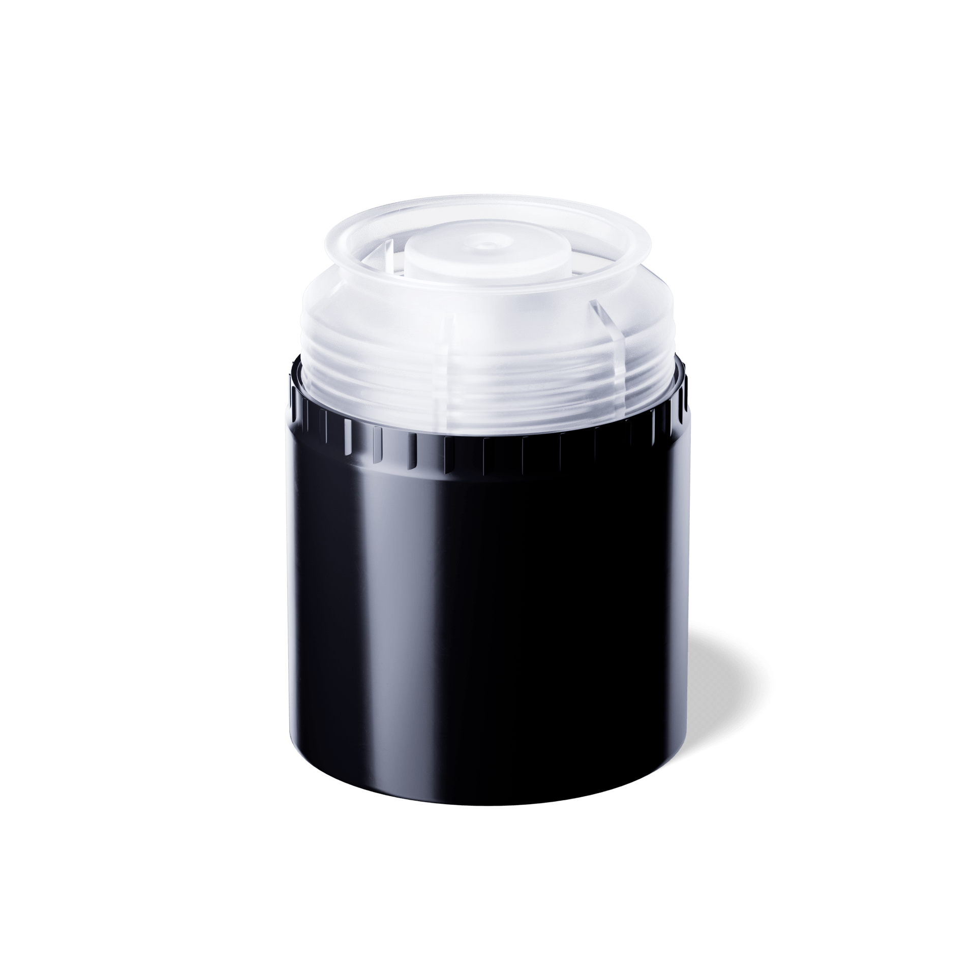 Miron - Pourer cap CPR, tamper evident, PP/PP, black, pourer, non-refi